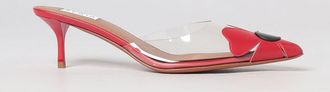 Alaia Bloom Mules mit Blumenmuster aus PVC und Leder mit mittlerem Absatz