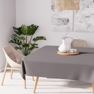 Soleil d'Ocre Alix Nappe, Polyester, Grau, 140 x 140 cm