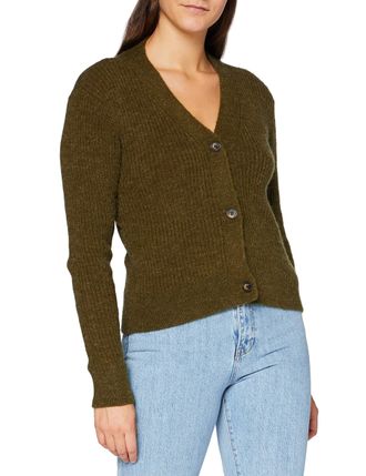 Sparkz Damen Kalista Cardigan Strickjacke, Khaki Green, L