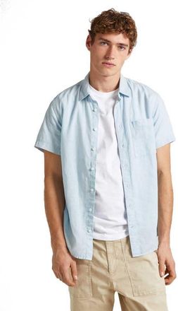 Pepe Jeans London Herren Paige Hemd, Blau (Stormy Sea Blue), XL