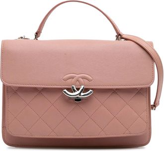 Chanel Hobo Bags - Large Quilted Goatskin CC Box Flap - Gr. unisize - in Gold - für Damen