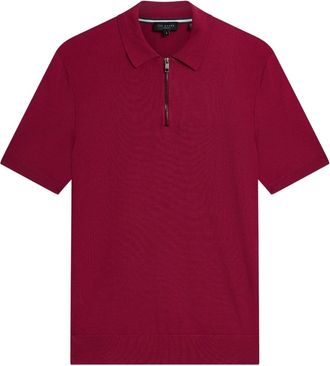 Ted Baker Mmk Daldin Ss Rayon-poloshirt Mit Rei&szlig;verschluss