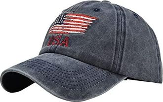 Generic Chapeau de soleil en coton brod&eacute; pour femme et homme, bleu marine, Taille unique