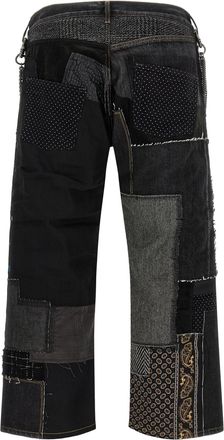 Junya Watanabe Patchwork Deconstructed Denim Jeans - Blue