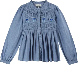 Emile Et Ida Blouse Smocks Chambray Coton Emile et Ida