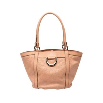 Gucci Sac cabas en cuir gaufr&eacute; pr&eacute;-aim&eacute; - Femme - Pre-owned - Beige - Taille: ONE Size