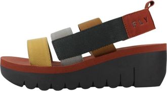 FLY London Femme, Chaussures, Multicolore, Taille: 39 EU Yoko Wedge Sandal