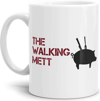 Tassendruck Spruch-Tasse The Walking Mett - Kaffeetasse/Mug/Cup - Qualität Made in Germany