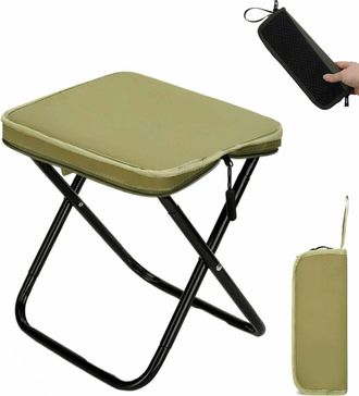 Generic 2-in-1 Outdoor-Klappstuhl und Tasche, tragbarer Mini-Rucksackhocker mit verstellbarem Schultergurt, for Camping, Angeln, Wandern, Picknicks, Grillen(G