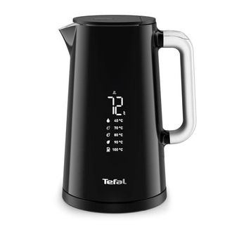 T-fal Smart & Light, digital, 7 Positionen, Schwarz Wasserkocher Schwarz