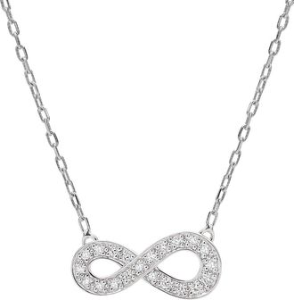 Edenly Collier Unendlichkeit - Weißgold und Diamanten - 9 Karat