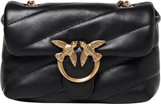 Pinko Pinko, Femme, Sacs, Noir, Taille: ONE Size Love Birds Mini Quilted Bag