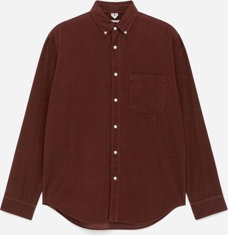 Arket Lockeres Hemd Aus Cord -Braun