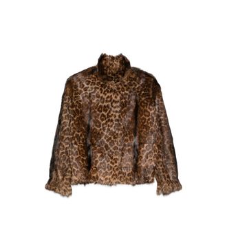 Santoro London Leopard-print Long-sleeve Jacket