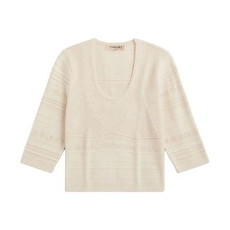 Twinset Damen, Strickwaren, Wei&szlig;, MGr&ouml;&szlig;e