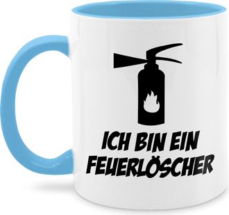 Shirtracer Tasse Tassen 325ml - Ich bin ein Feuerlöscher Feuerwehr - 325 ml - Hellblau - feuerwehrtasse feuerwehrgeschenkartikel häferl feuerwehrmann feuerwehrge