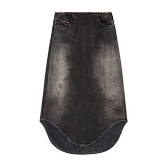 Diesel De-Plumy S Midi Rock - - Skirts - Damen - Schwarzk - W26