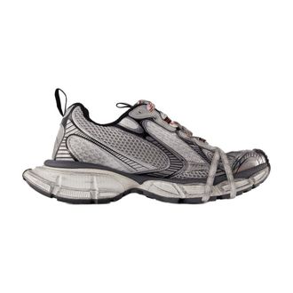 Balenciaga Womens Mesh And Synthetic Panelled Sneaker Gray Plastic