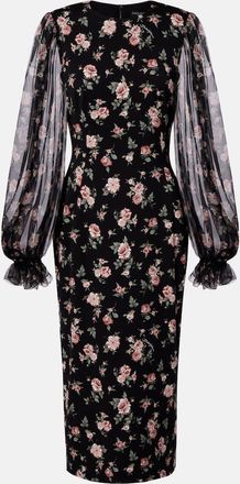 Dolce & Gabbana Midikleid aus einem Seidengemisch