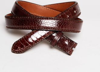 Reptiles House Annalise - STRAUSSENLEDER GÜRTEL - Rum