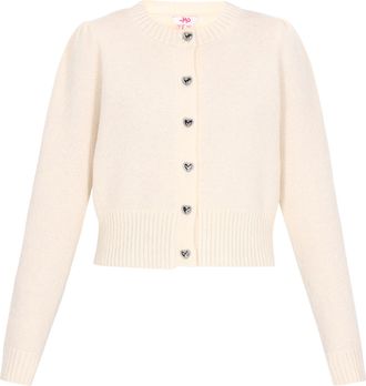 Mymo Strickjacke Frauen cremefarben