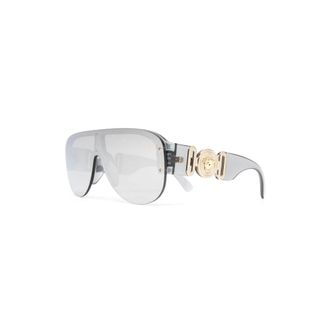 Versace Homme, Accessoires, Gris, Taille: 48 MM Shield Lunettes de soleil