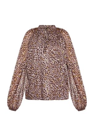 Faina Blusenshirt Damen Hellgrau Mehrfarbig