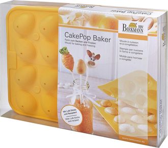 Birkmann 251793 CakePop Baker Ei, 20-fach,Ovale Formen, Silikon