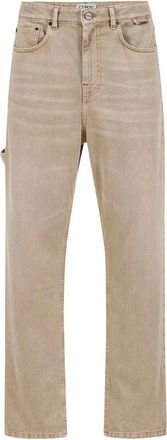 Iceberg Homme, Jeans, Beige, Taille: W36 Pantalon de charpentier avec 5 poches