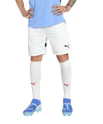 Puma Herren Manchester City Fu&szlig;ball Shorts 2024/25 - Wei&szlig; - Gr&ouml;&szlig;e: M
