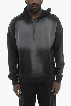 Diesel Brushed Cotton Hooded Sweatshirt Ombre Effect size Xxl