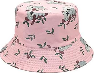 Generic Chapeau de protection solaire d&eacute;contract&eacute; avec motif dours imprim&eacute; polyvalent pour femme, rose, Taille unique