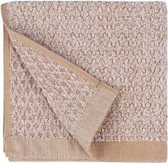 Everplush Company Diamant-Jacquard Waschlappen-Set, Mikrofaser und Baumwolle, Khaki, 6 x Washcloth (13 x 13 in), 6