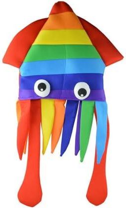 Generic Octopus Ha - Couvre-chef multicolore pour adultes et adolescents, couvre-chefs danimaux marins sous | Chapeau de costume dHalloween