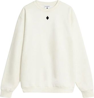 Marcelo Burlon Homme, Sweatshirts et sweats &agrave; capuche, Blanc, Taille: XS Cocco SweaT-shirt