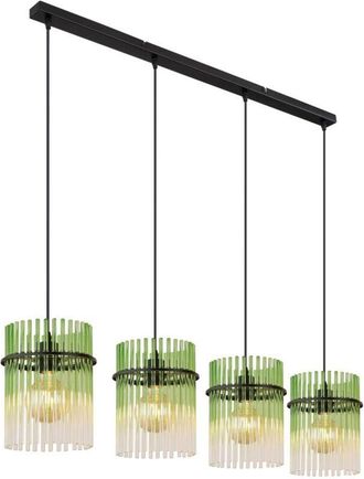 Globo Lighting Suspension lampe suspendue plafonnier salle &agrave; manger lumi&egrave;re gaz 4 lampes vert