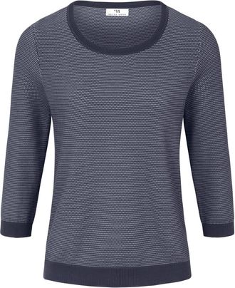 Peter Hahn Rundhals-Pullover aus 100% SUPIMA-Baumwolle Peter Hahn blau