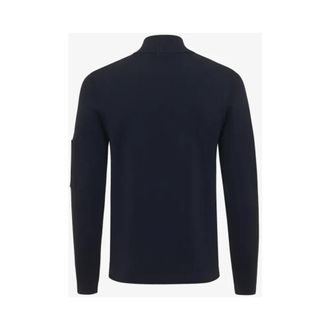 Genti K&uuml;hl Trocken Schildkr&ouml;te Rei&szlig;verschluss Dunkelblau - - Knitwear - Herren - Blau - S