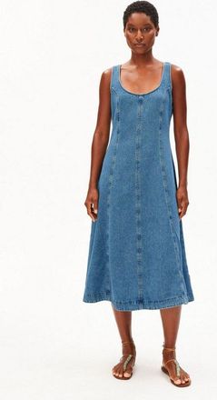 Armedangels Jeanskleid DENIM Bio-Baumwoll Mix Tiefer Rundhalsausschnitt