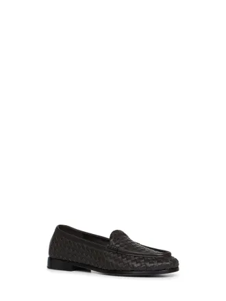 Bottega Veneta Mens Loafers Silenzio Espresso Intrecciato Nappa Leather Brown Lambskin