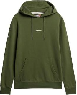 Superdry Sweat à capuche uni pour homme, vert armée, M, Vert militaire., M