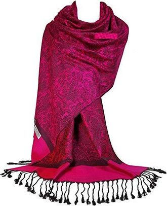 GFM Foulard motif fleurs paisley style pashmina Wrap (P093-KLCRTGLB)