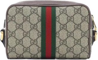 Gucci Pre-owned Sac bandouli&egrave;re en toile GG Supreme Ophidia - Femme - Pre-owned - Brun - Taille: ONE Size
