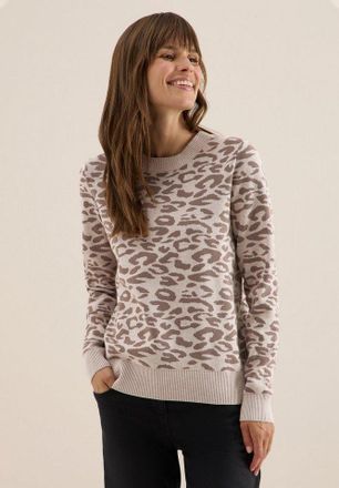 Cecil Strickpullover mit Leomuster