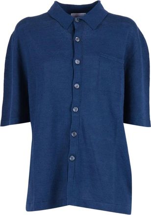 Settefili Cashmere Homme, Chemises, Bleu, Taille: M Camicia M/Manica Taschino