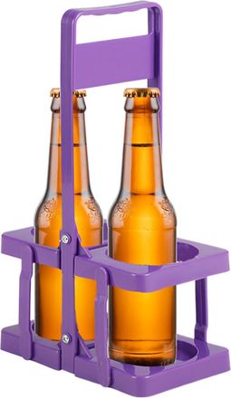 Generico Tragbares Bierregal, zusammenklappbar, handlich, Weinflaschenhalter für 2 Flaschen, Bierständer, für Camping, Picknick, Grill, Reisen, Bar