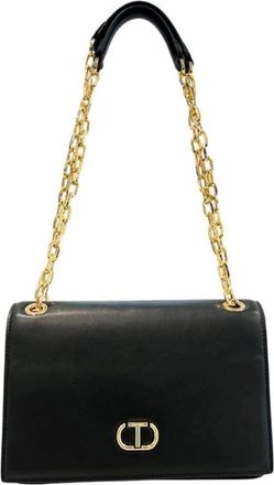 Twinset Femme, Sacs, Noir, Taille: ONE Size Sac bandouli&egrave;re en cuir PU avec bandouli&egrave;re ajustable