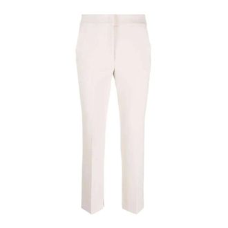 PESERICO Femme, Pantalons, Beige, Taille: 40 FR Pantalon ivoire taille haute jambe droite