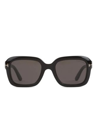 Tom Ford Sonnenbrille mit eckigem Gestell - Schwarz