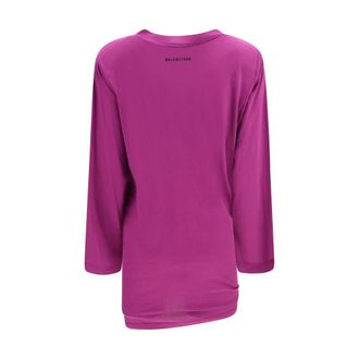 Balenciaga Asymmetric Cotton Shirt - Purple